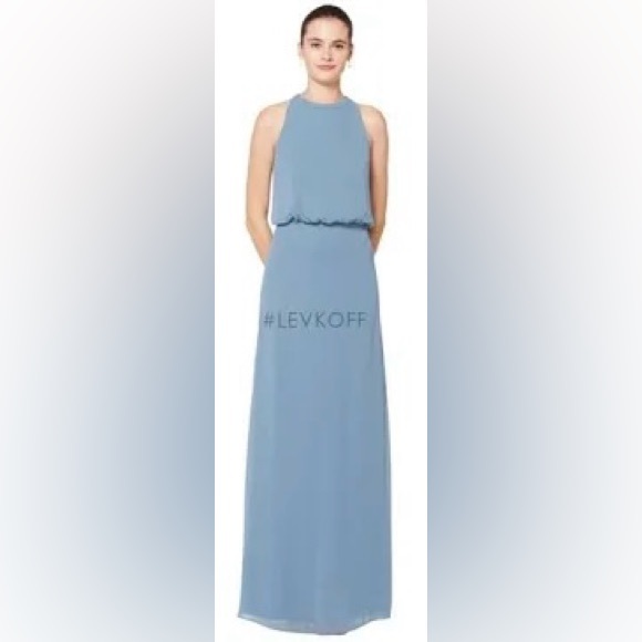 Bill Levkoff | Dresses | Bill Levkoff Slate Blue Bridesmaid Dress Size ...